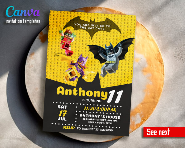 Lego Batman invitation – 4invites