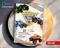 Monster Jam customizable invite template boy | instant download | Share ...