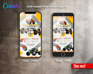 Monster Jam customizable invite template boy | instant download | Share ...