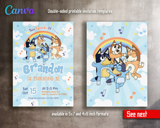 Bluey Bingo customizable invitation template | Share or Print | | VH88 ...