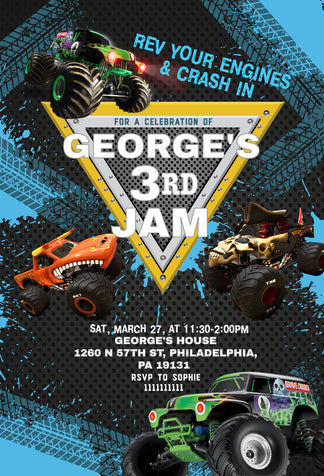 Monster Jam customizable invite template boy | instant download | Share ...